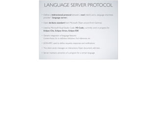 Integrating Xtext Language Server support in Visual Studio Code | PPT