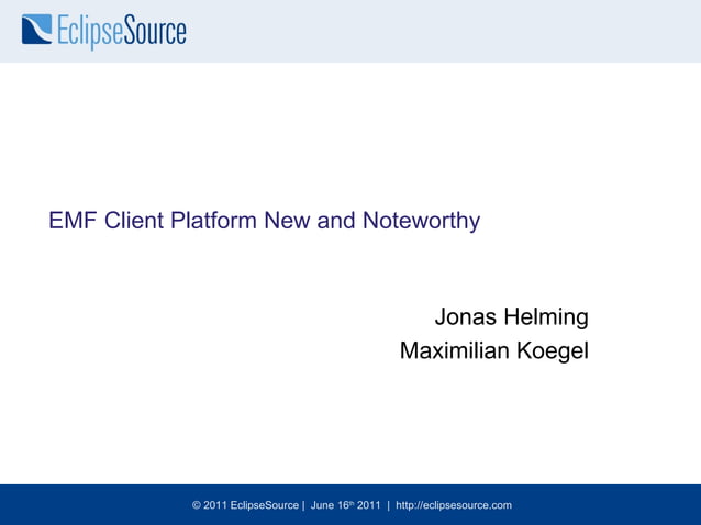 Indigo Democamp EMF Client Platform and KINECT Eclipse | PPT