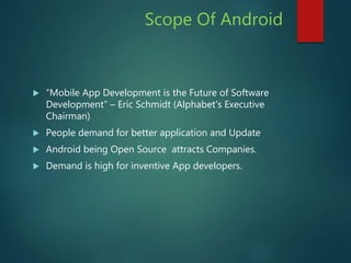 Demo class on android development | PPTX