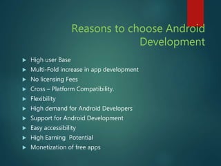 Demo class on android development | PPTX