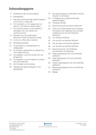 Demo Puzzle DISC & Driving Forces (Ensize International) | PDF ...