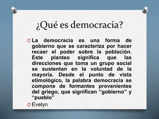 Democracia exposicion | PPTX