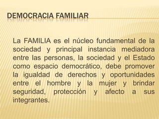 Democracia familiar | PPTX