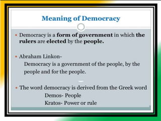 'Democracy' (Social Science) | PPTX