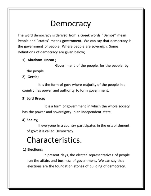 Democracy | PDF