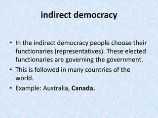 Democracy | PPTX | Civic affairs | Politics