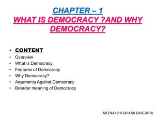 What is Democracy? Why Democracy | PPTX