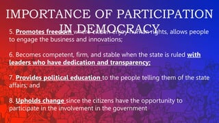 Democracy: democratic practices in Philippines | PPTX