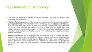 Democracy, theory and practice, an introduction pptx | PPTX