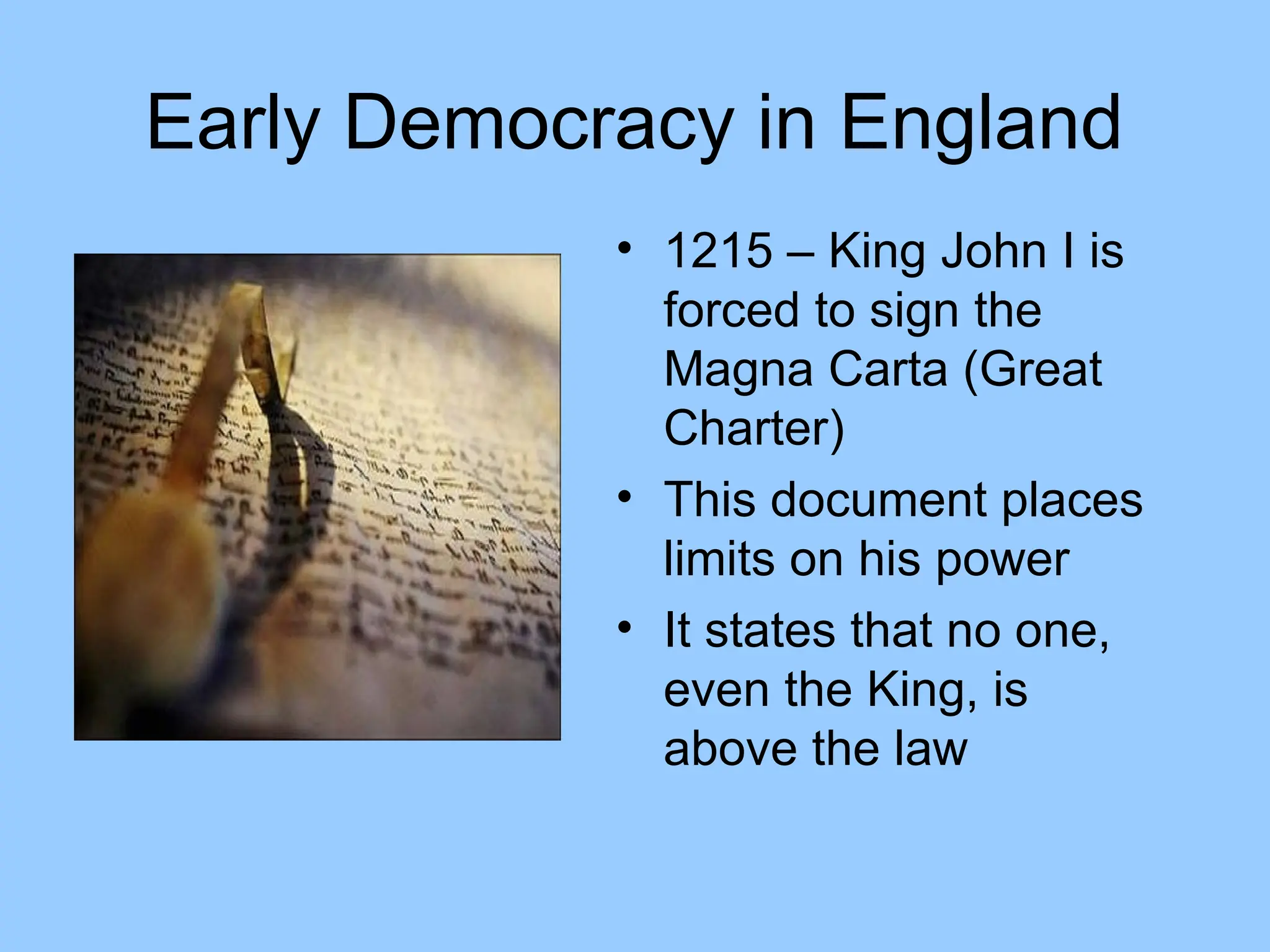 CHV 2O - Civics grade 10 (Ontario) Democracy: A brief History.ppt