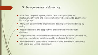 Democracy a way of governance | PPTX