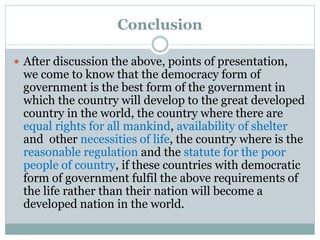 Democracy present | PPT