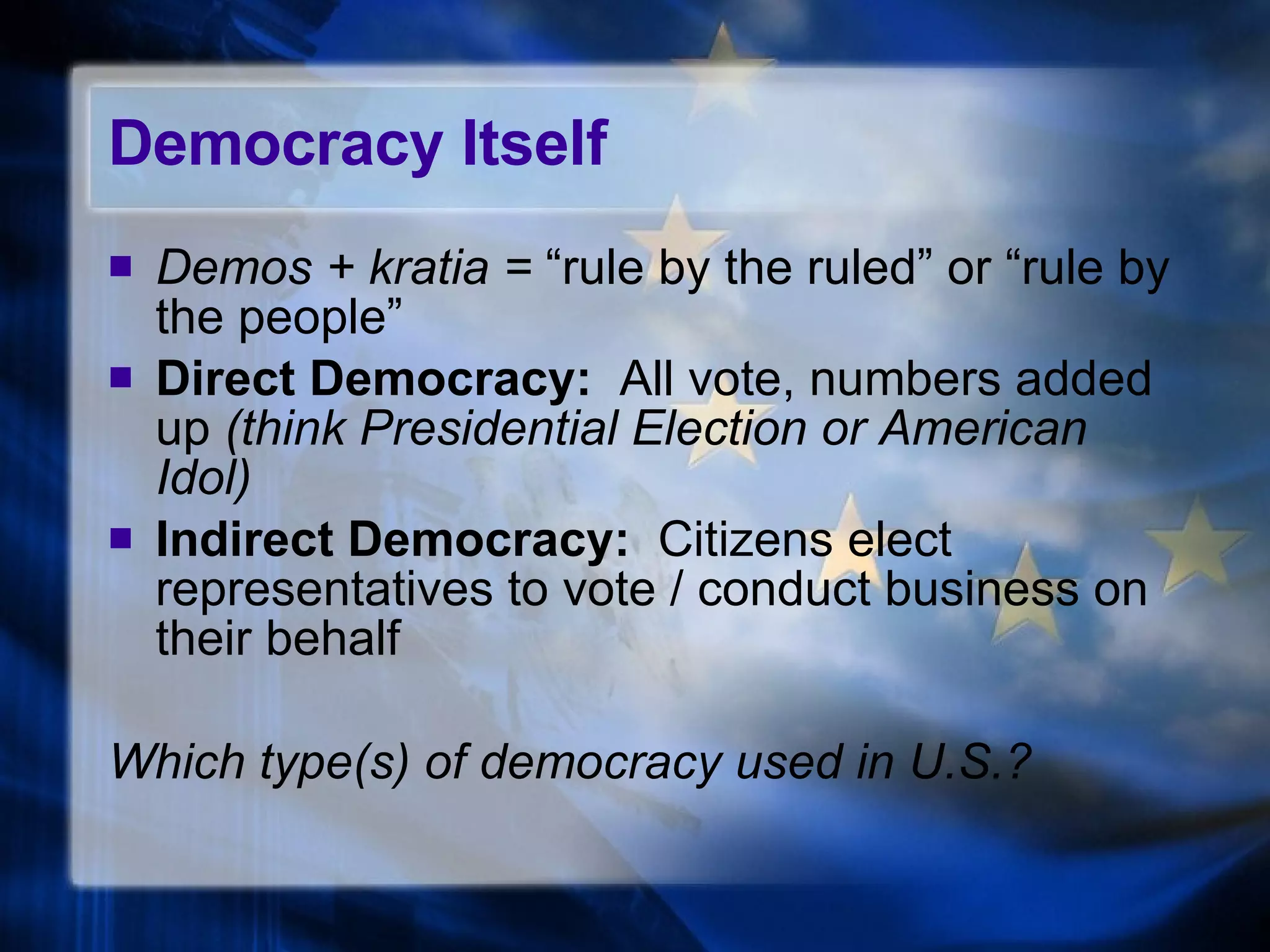 Foundations of Democracy | PPT