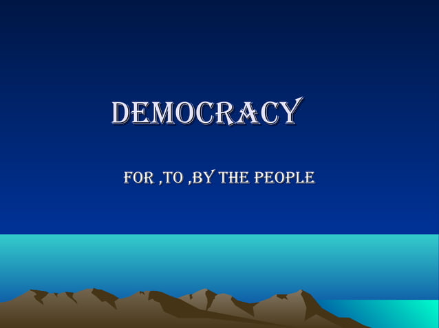 Democracy | PPT