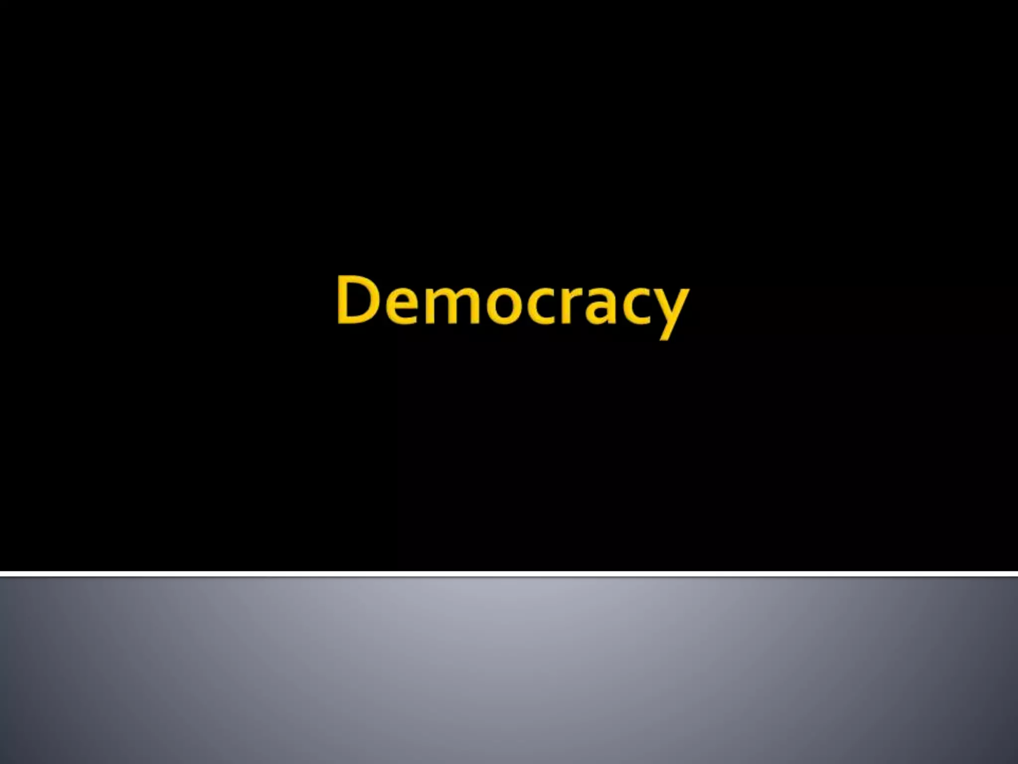 Democracy and Democratization | PPTX