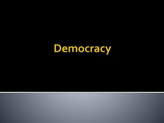 Democracy and Democratization | PPTX