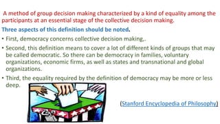 Democracy and education ppt ayesha kiran | PPTX