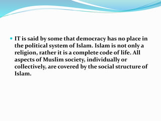 Democracy and islam | PPTX