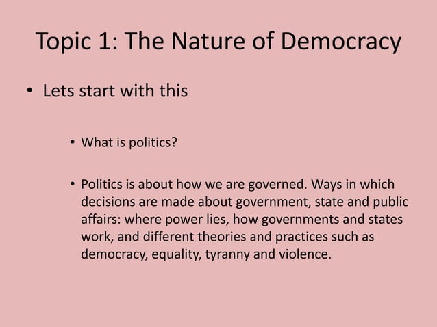 Democracy and participation revision 2014 | PPTX | Civic affairs | Politics