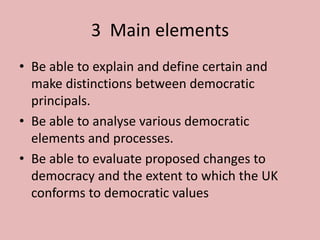 Democracy and participation revision 2014 | PPTX