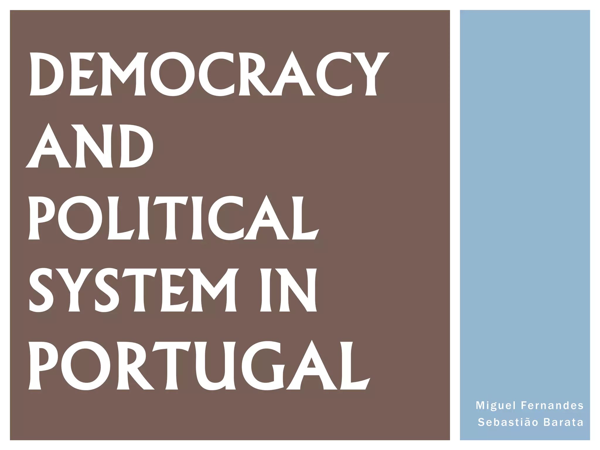 Democracy and political system in portugal | PPTX