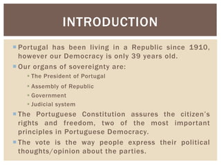 Democracy and political system in portugal | PPTX