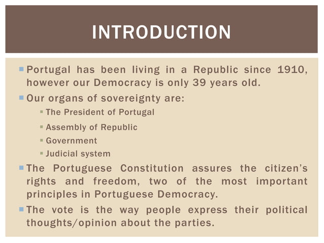 Democracy and political system in portugal | PPT