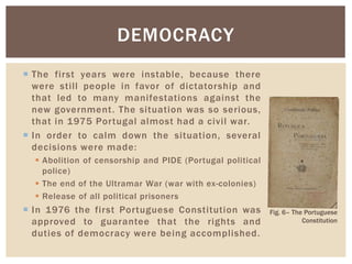 Democracy and political system in portugal | PPTX