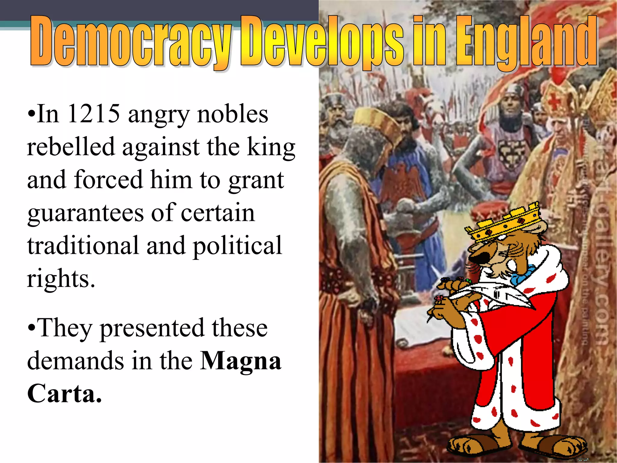 Democracy comes to england | PPTX