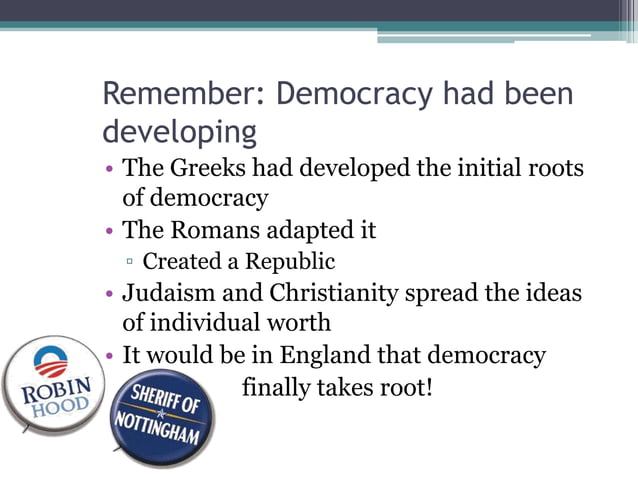 Democracy comes to england | PPT
