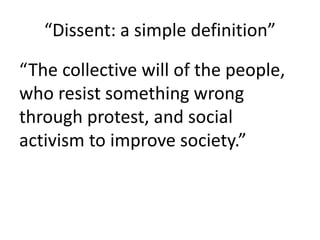 Democracy dissent and bias in news media | PPTX | Civic affairs | Politics