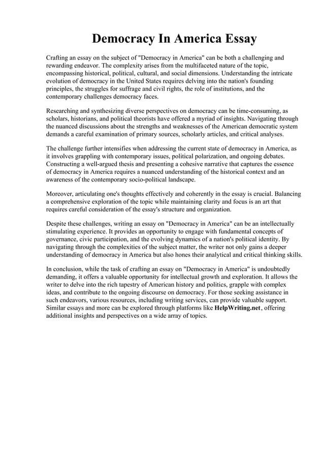 Democracy In America Essay.pdf