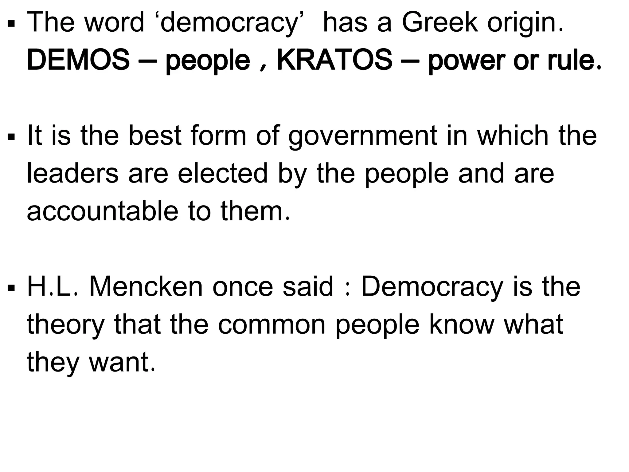 Democracy in ancient and modern civilizations | PPTX