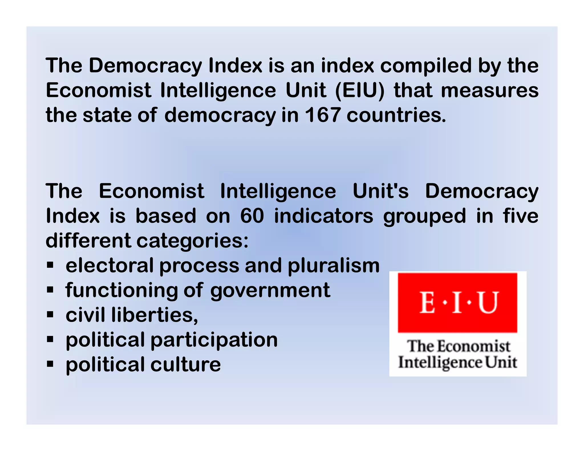Democracy index and political parties | PDF