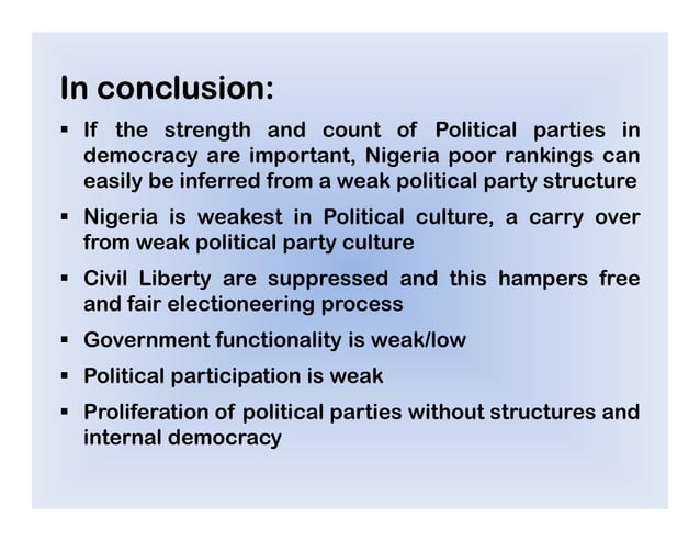 Democracy index and political parties | PDF