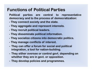 Democracy index and political parties | PDF