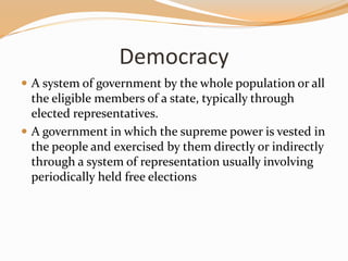 Democracy in education | PPTX