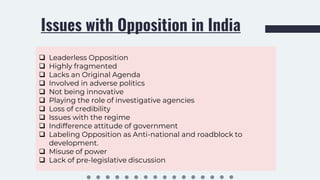 Democracy in India: Party System & Role of Opposition | PDF