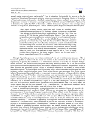 Democracy in nigeria practice, problems and prospects | PDF