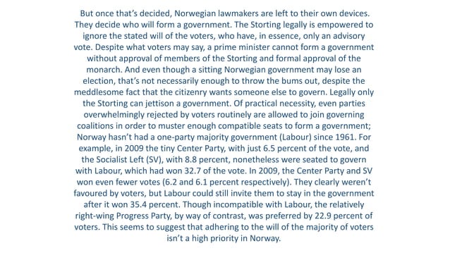 Democracy in Norway today | PPT