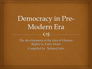 Democracy in pre modern era | PPT