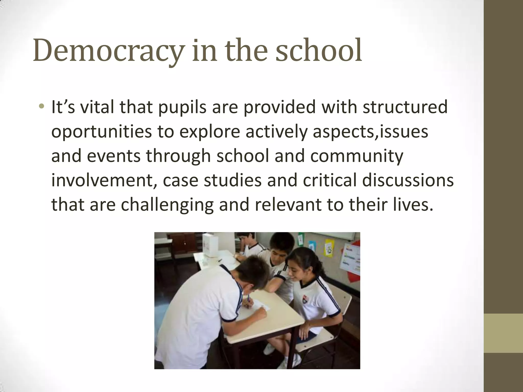 Democracy in the school | PPTX