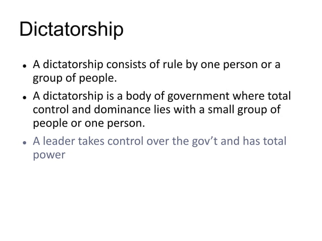 Democracy or dictatorship | PPTX