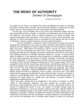 The Irony Of Authority | PDF | Islam | Religion & Spirituality