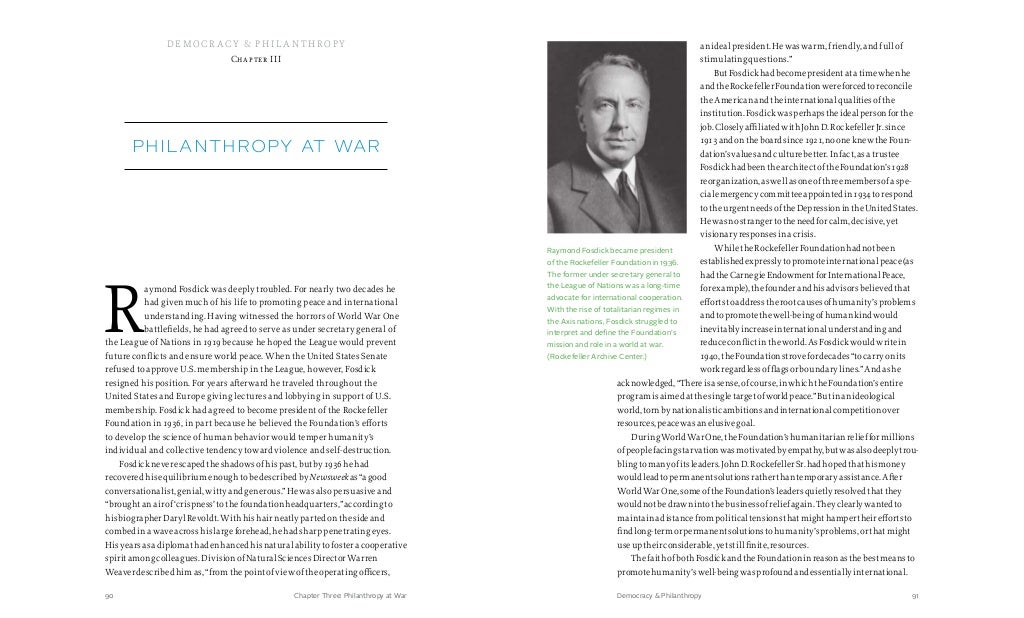 Democracy & Philanthropy: The Rockefeller Foundation and the American…