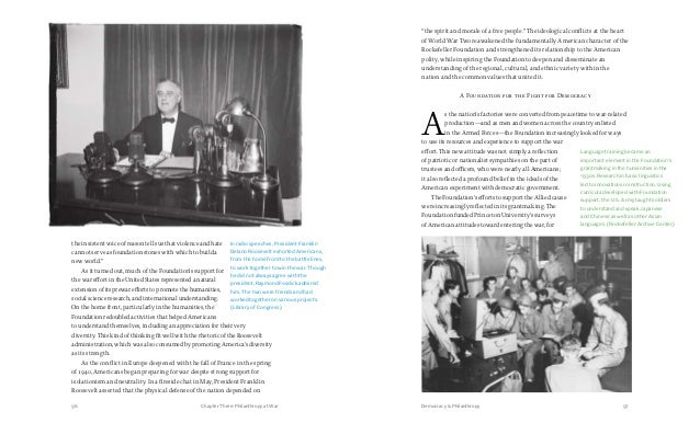 Democracy & Philanthropy: The Rockefeller Foundation and the American…