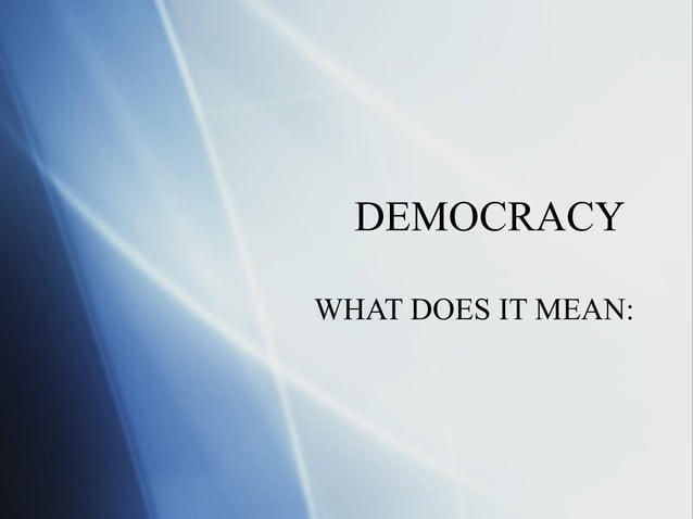 Democracy powerpoint | PPT