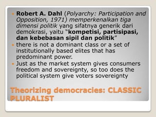 Democracy theories | PPTX