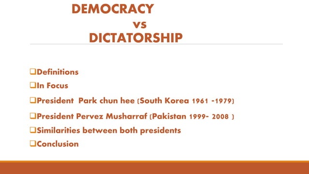 Democracy vs Dictatorship | PPT