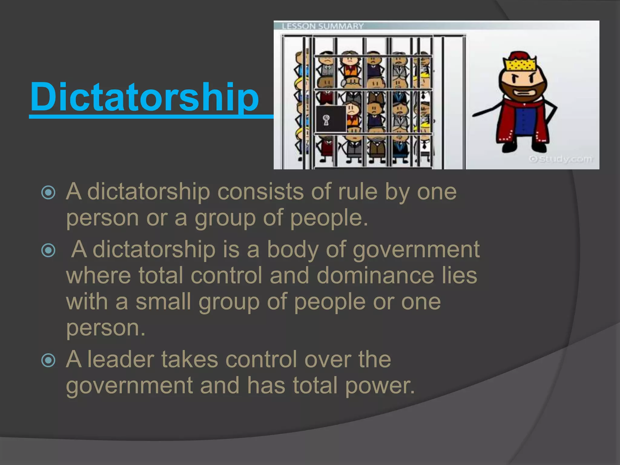 Democracy vs dictatorship | PPTX